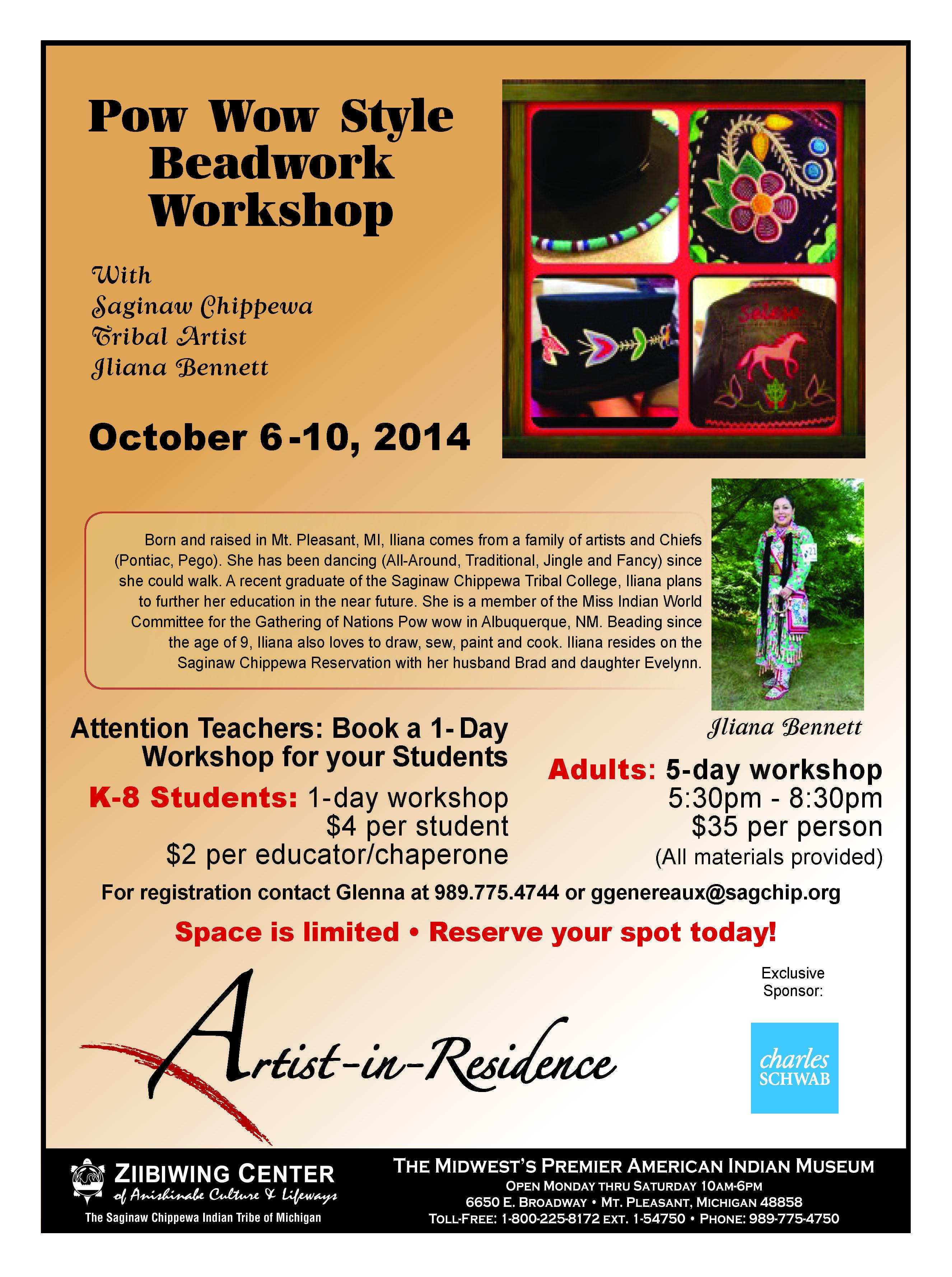 Pow Wow Style Beadwork Workshop - October 6-10, 2014 - Saginaw Chippewa ...