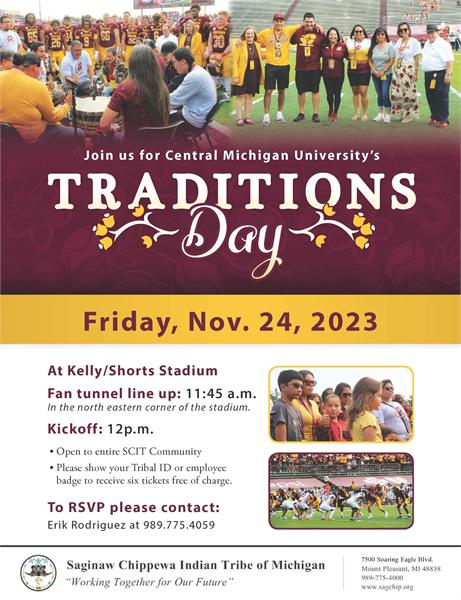 CMU Traditions Day - Saginaw Chippewa Indian Tribe