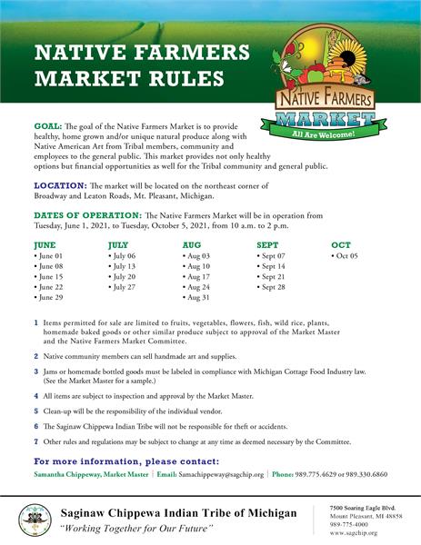 Native Farmers Market - Tuesdays! - Saginaw Chippewa Indian Tribe