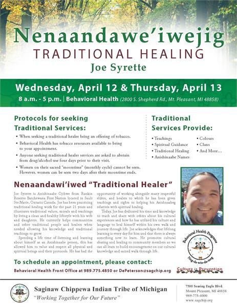Nenaandawe’iwejig - Traditional Healing - Saginaw Chippewa Indian Tribe