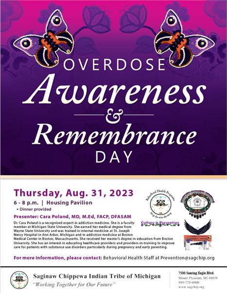 Overdose Awareness & Remembrance Day - Saginaw Chippewa Indian Tribe