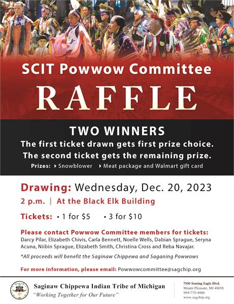 Pow Wow Raffle - Winners - Saginaw Chippewa Indian Tribe