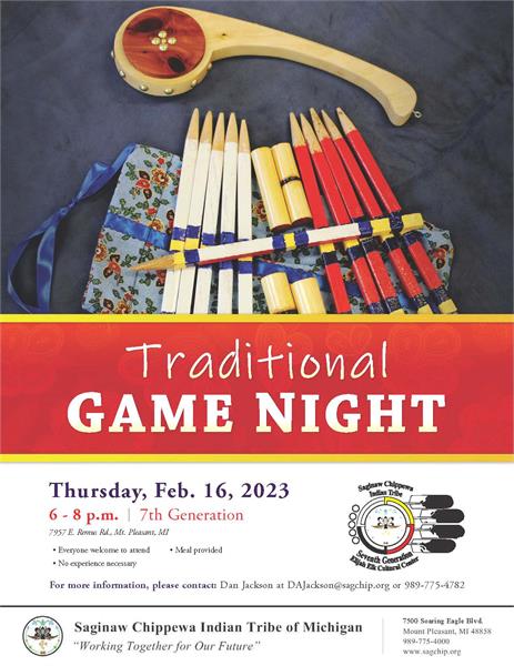 Traditional Game Night - Saginaw Chippewa Indian Tribe