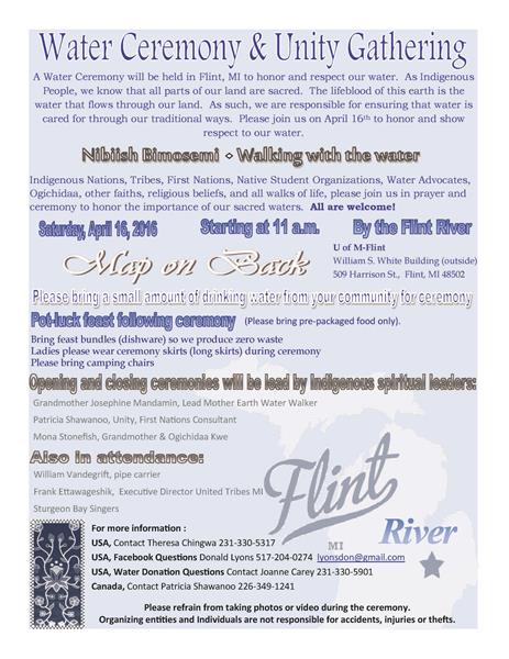Water Ceremony & Unity Gathering - Saginaw Chippewa Indian Tribe