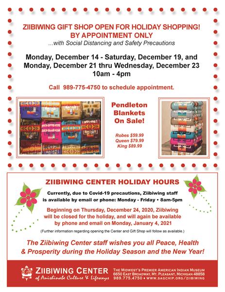 Ziibiwing Gift Shop Hours - Saginaw Chippewa Indian Tribe